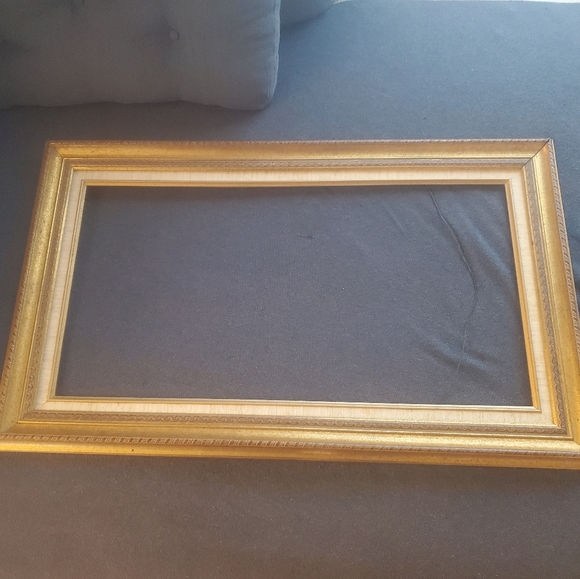 Accents | Vintage Large Gold Wood Linen Picture Frame | Poshmark